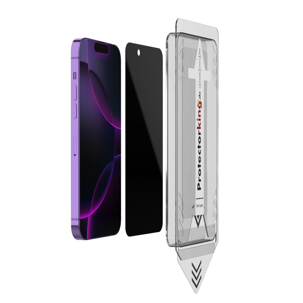 2x Blickschutz 9H Panzerglas für iPhone 17 Pro Max Anti-Spy Privacy M ...